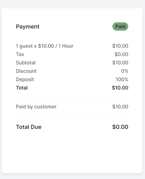 View Payment Status of Reservation